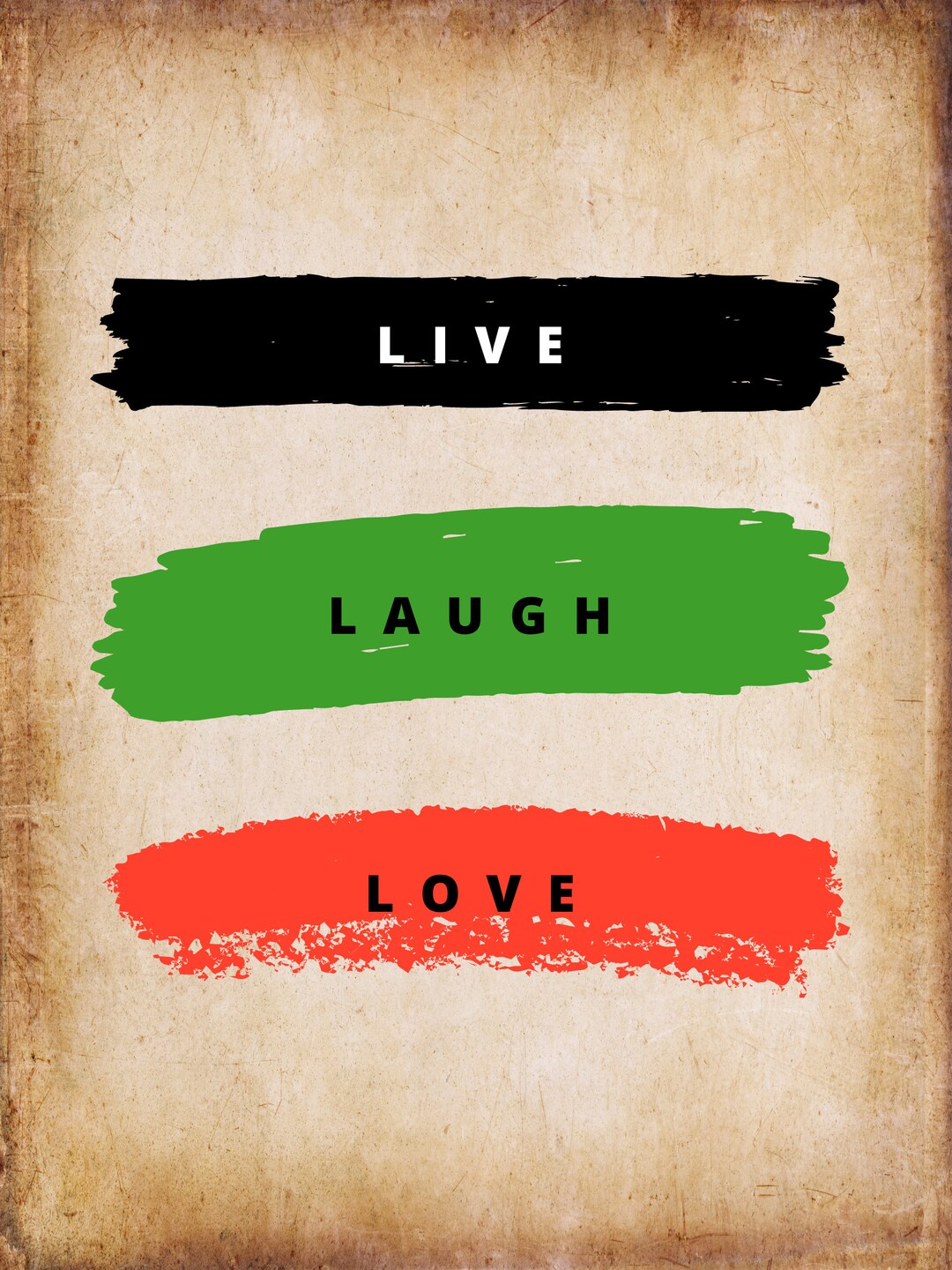 Live Laugh Love | PRINTABLE Art, Inspirational Quote Poster, Black Art ...