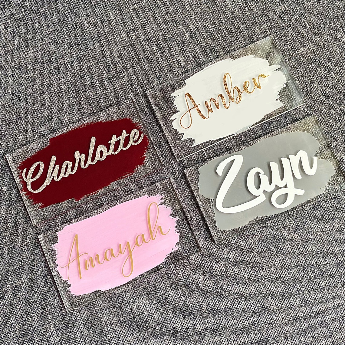 Acrylic Wedding Place Names Name Cards Seating Plan - Etsy