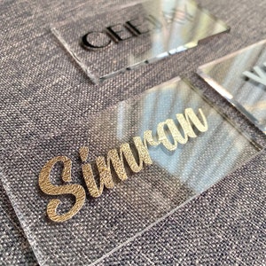 Acrylic Wedding Place Names Name Cards Seating Plan Acrylic Wedding ...