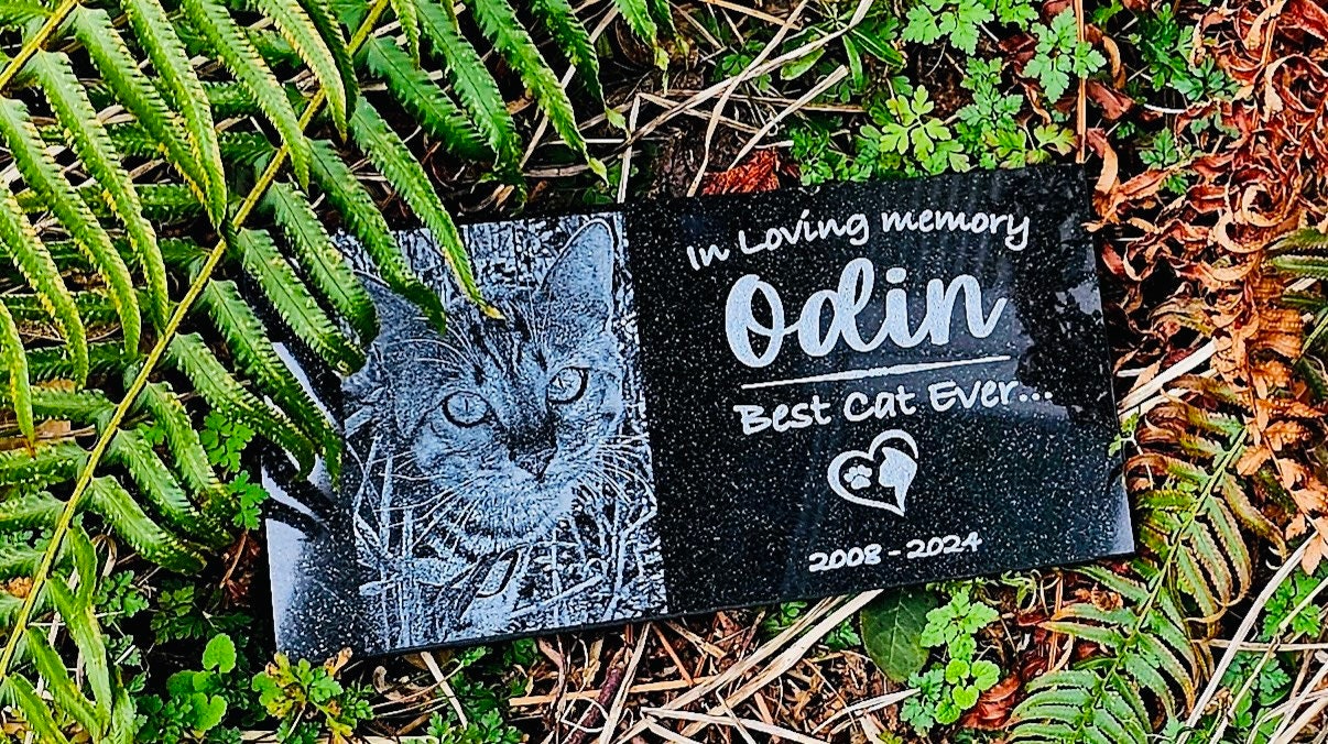 Photo Engraved Granite Pet Memorial Stone - Etsy