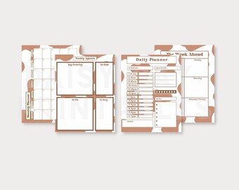 Cow Print Monthly Planner - Etsy