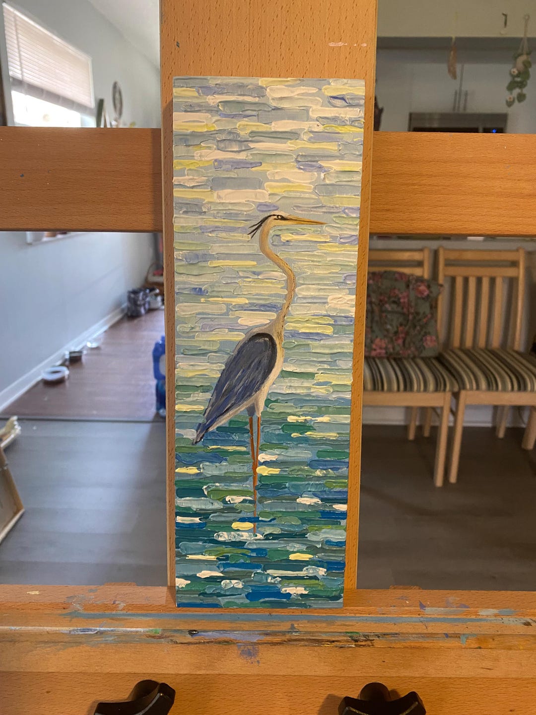 The Great Blue, Original Acrylic Painting by Rebecca Cleveland - Etsy