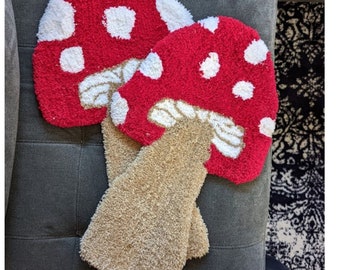 Mushroom Tufted Rug - Etsy