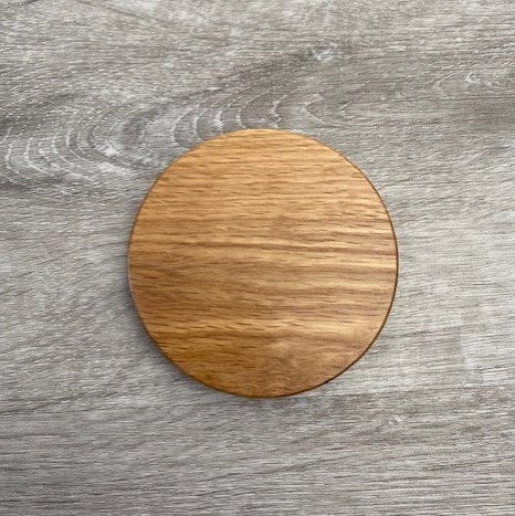 Round Solid Oak Wooden Coaster - Etsy UK