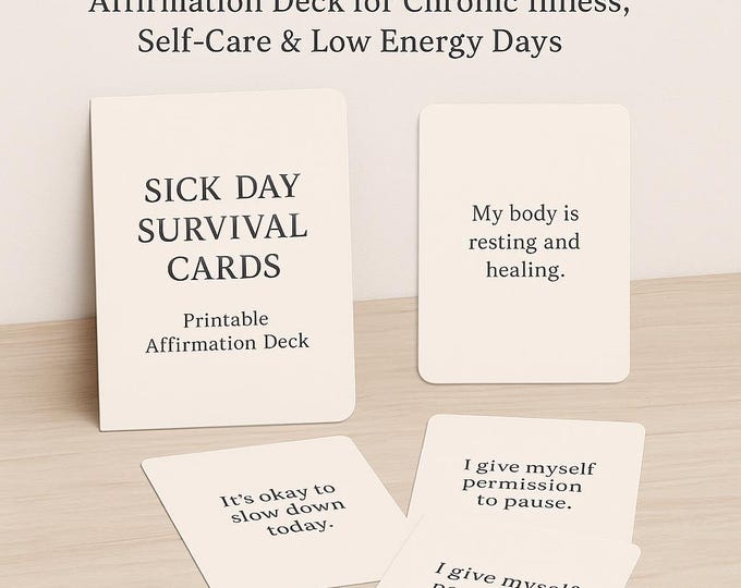 Printable Affirmation Cards: Chronic Illness Self-care Deck (PDF ...