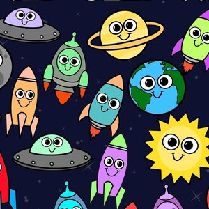 Outer Space Clip Art Science Planet Bulletin Board Clip Art Cute Outer ...