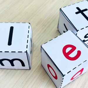 CVC CCVC Word Blending Cubes & Worksheet (PDF) - Etsy