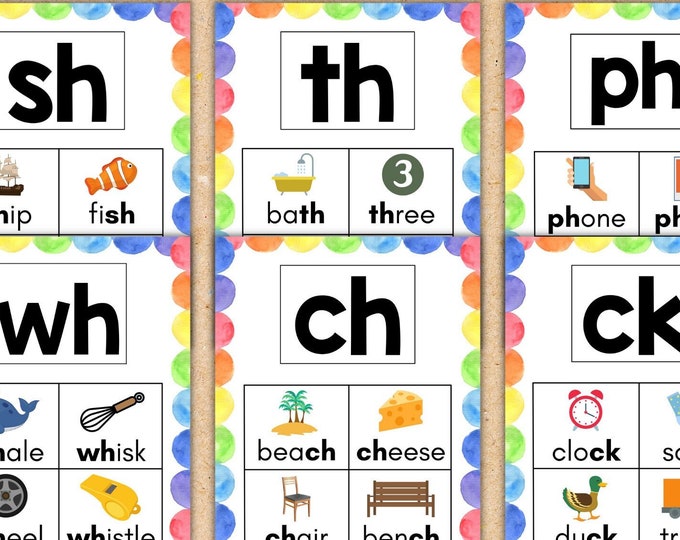 27 Consonant Digraph Poster - Etsy Canada