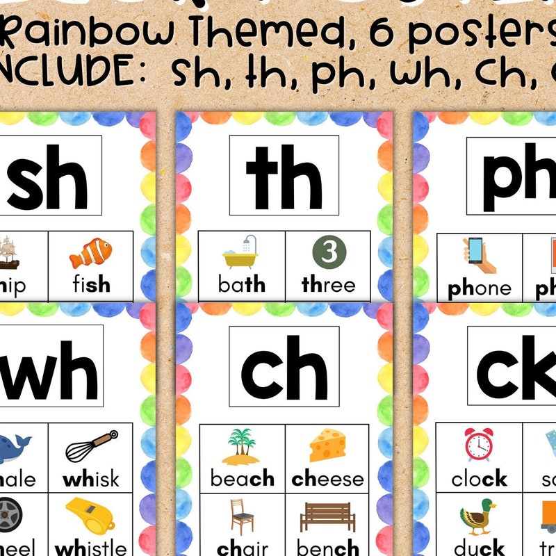 Phonics Diagraph - Etsy UK