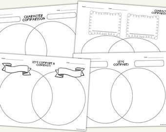 Compare and Contrast Graphic Organizer - Etsy