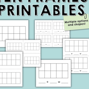 Ten Frames Worksheets Printable Ten Frame Mats Ten Frame Templates ...
