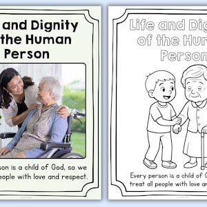 Catholic Social Teaching Posters & Coloring Pages | Classroom Decor ...