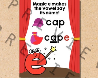 Magic E Anchor Chart - Etsy