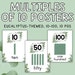 Number Posters Math Posters Multiples of Tens Numbers 10-100 Eucalyptus ...