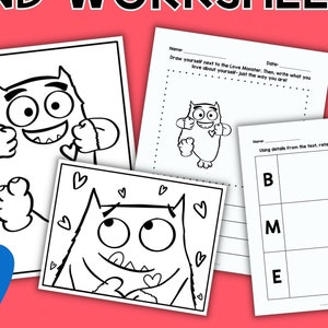 Reading Comprehension Lesson Read Aloud Love Monster Coloring Pages ...