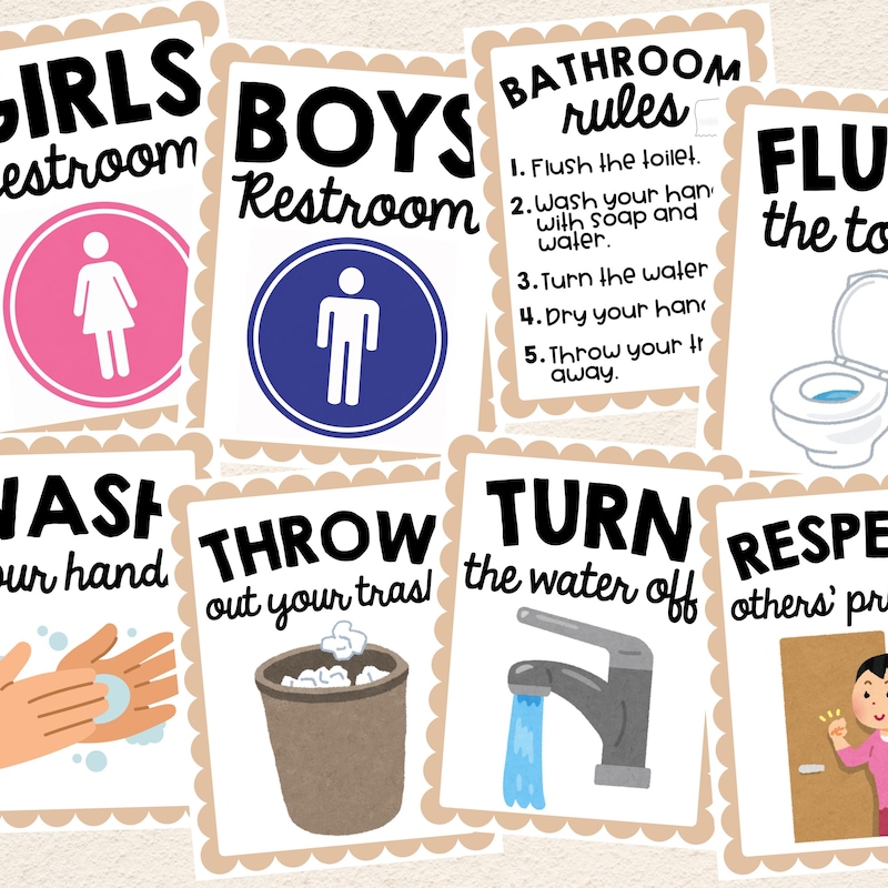Posters for School Restroom - Etsy