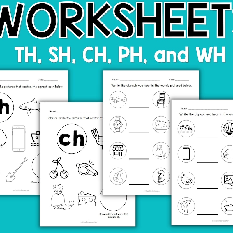 Phonics Worksheet Ch Ch - Etsy