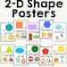 2D Shapes Rainbow Shape Posters Math Posters Homeschool Classroom Decor ...