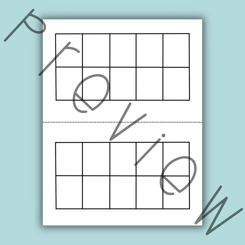 Ten Frames Worksheets Printable Ten Frame Mats Ten Frame Templates ...