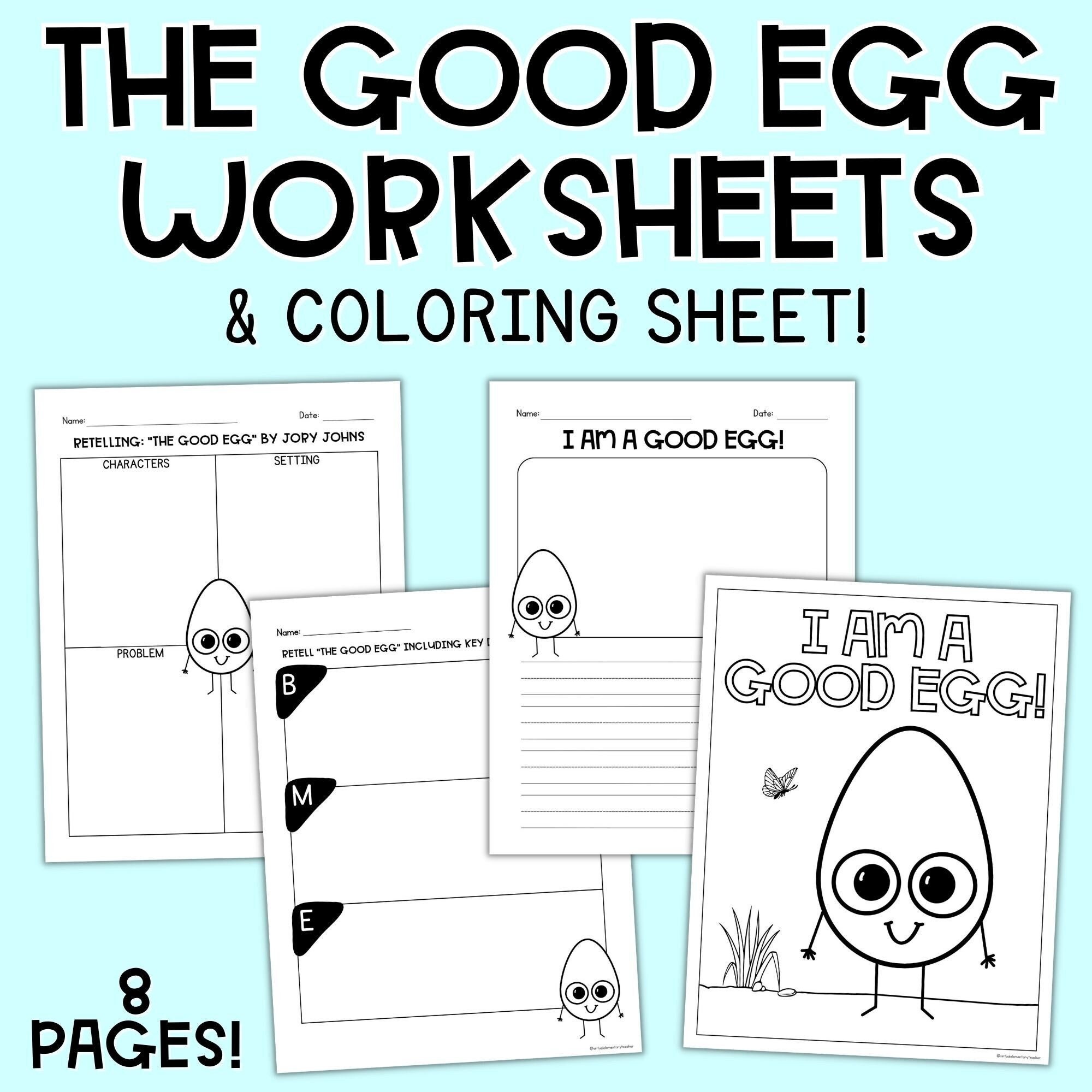 The Good Egg Read Aloud Worksheets the Good Egg Coloring Page Book ...