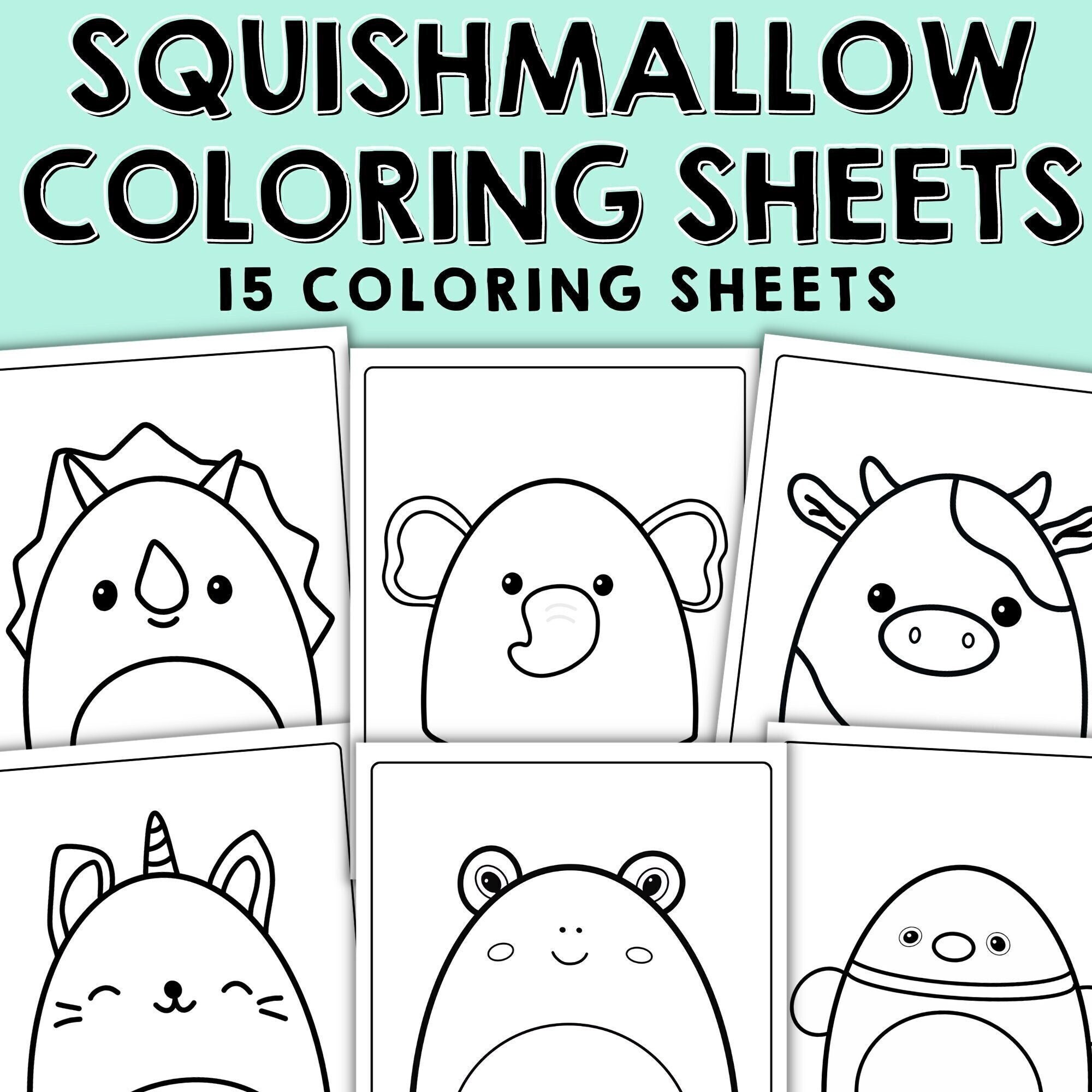 Squishmallow Art Coloring Pages Squishmallow Coloring Sheets ...