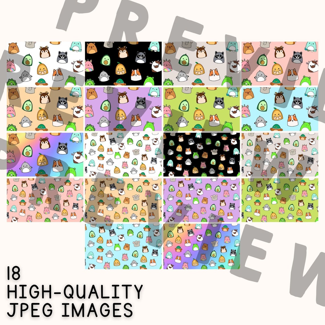 Squishmallow Desktop Wallpapers Squishmallow Printable Scrapbook Paper ...