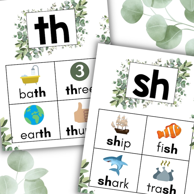 Eucalyptus Digraph Posters | Farmhouse Classroom Decor (PDF) - Etsy