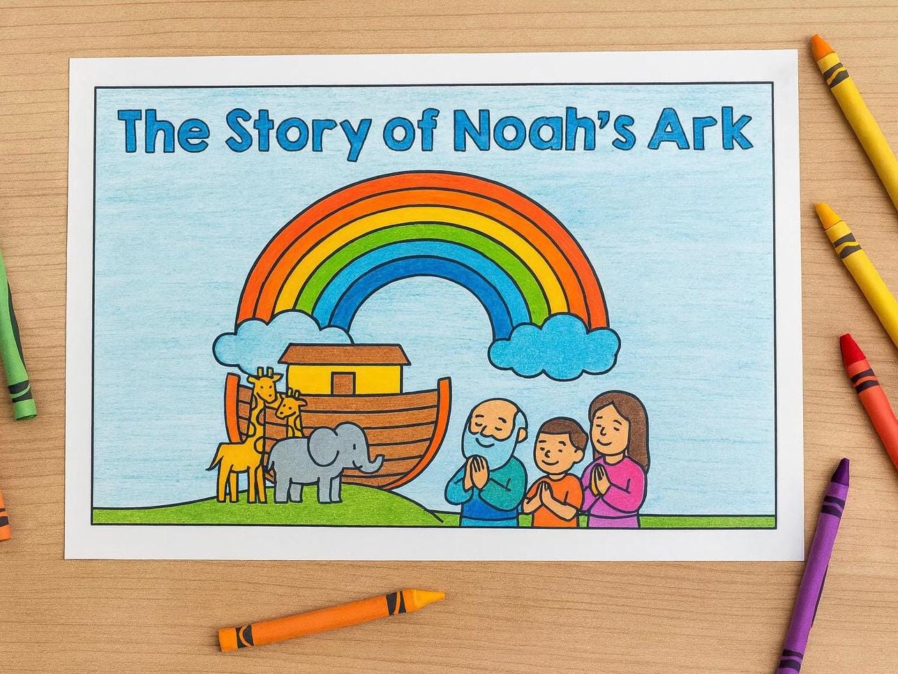 Noah’s Ark Bible Story Printables | Noah’s Ark Unit, Mini Book ...
