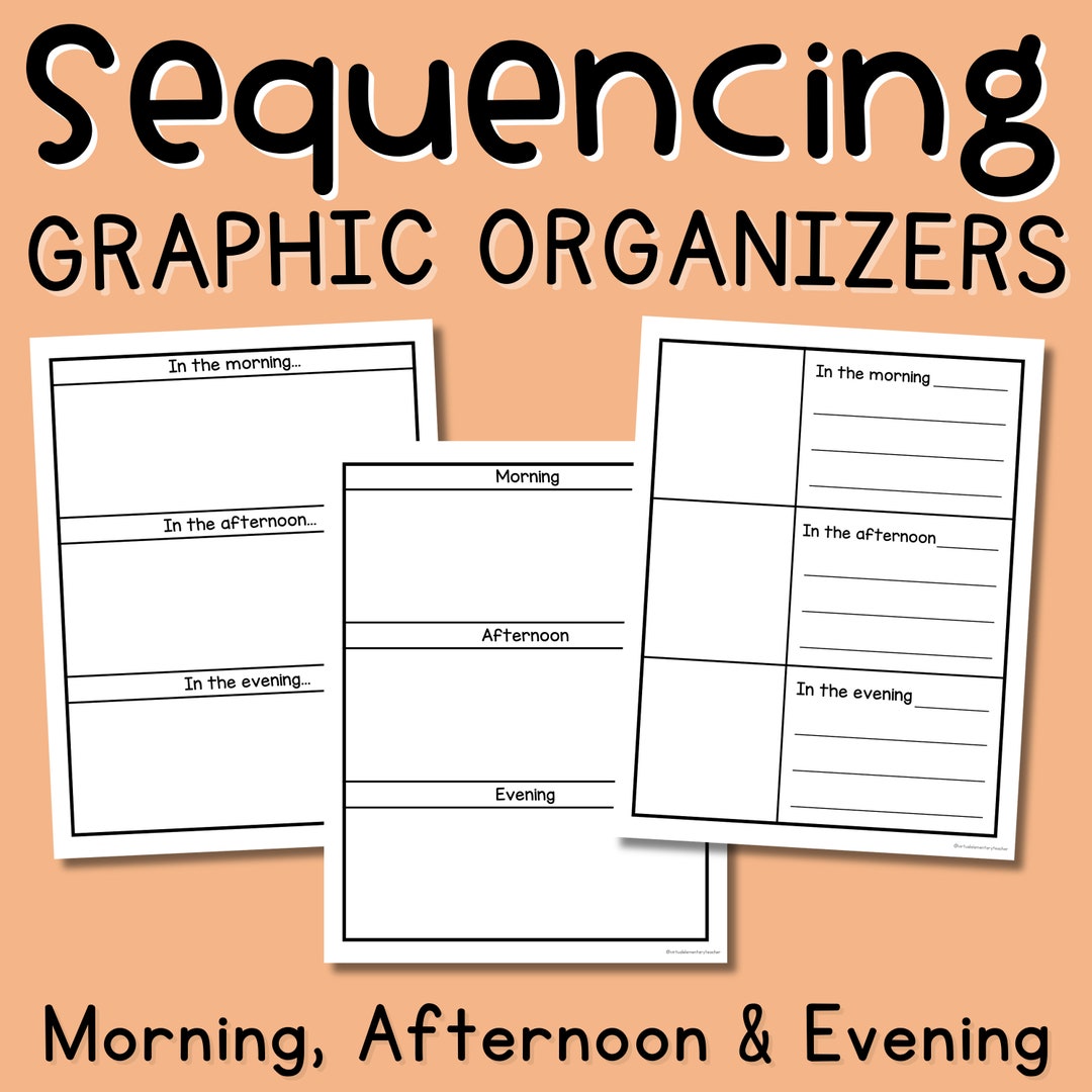 Sequencing Worksheets Morning Afternoon Evening Graphic Organizers ...