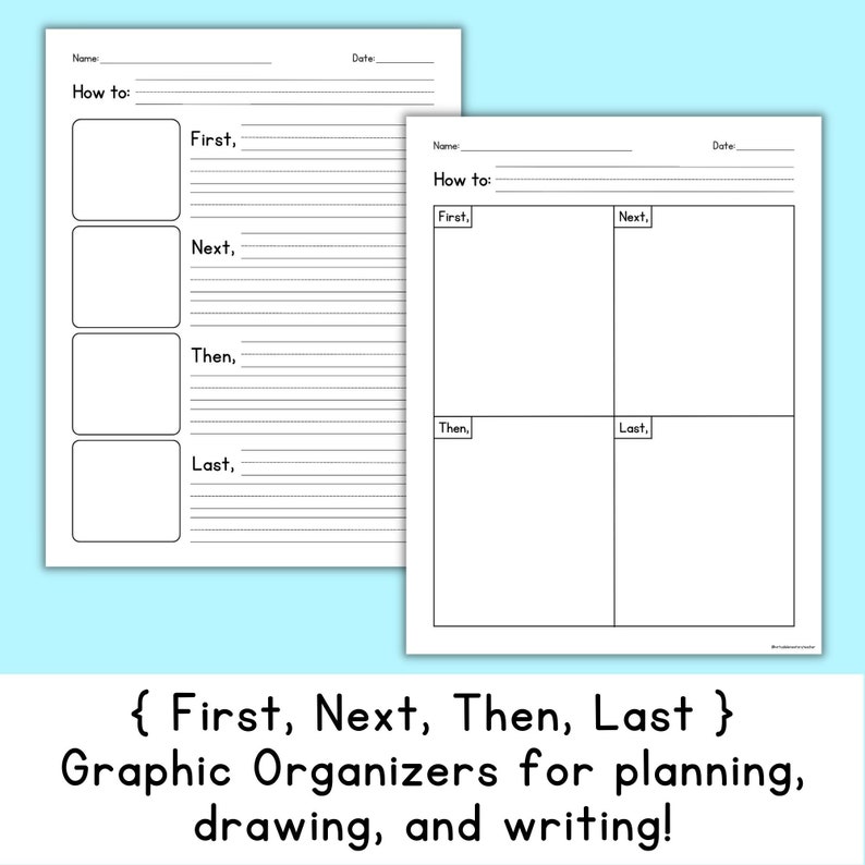 How to Writing Graphic Organizers & Mini Booklet (printable) - Etsy