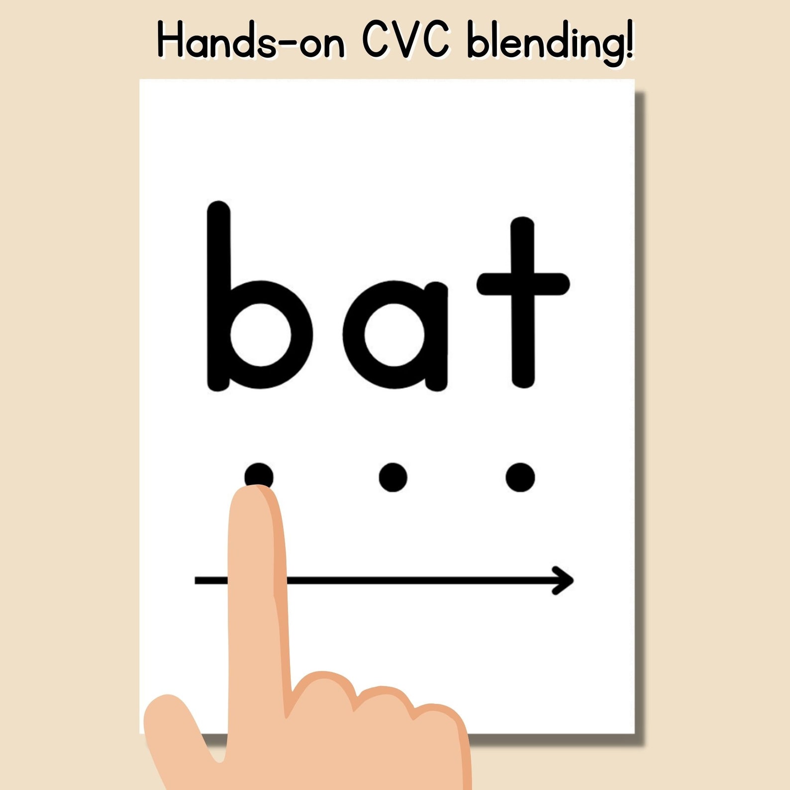CVC Blending Flashcards, Printable Phonics Flashcards, Letter Blending ...