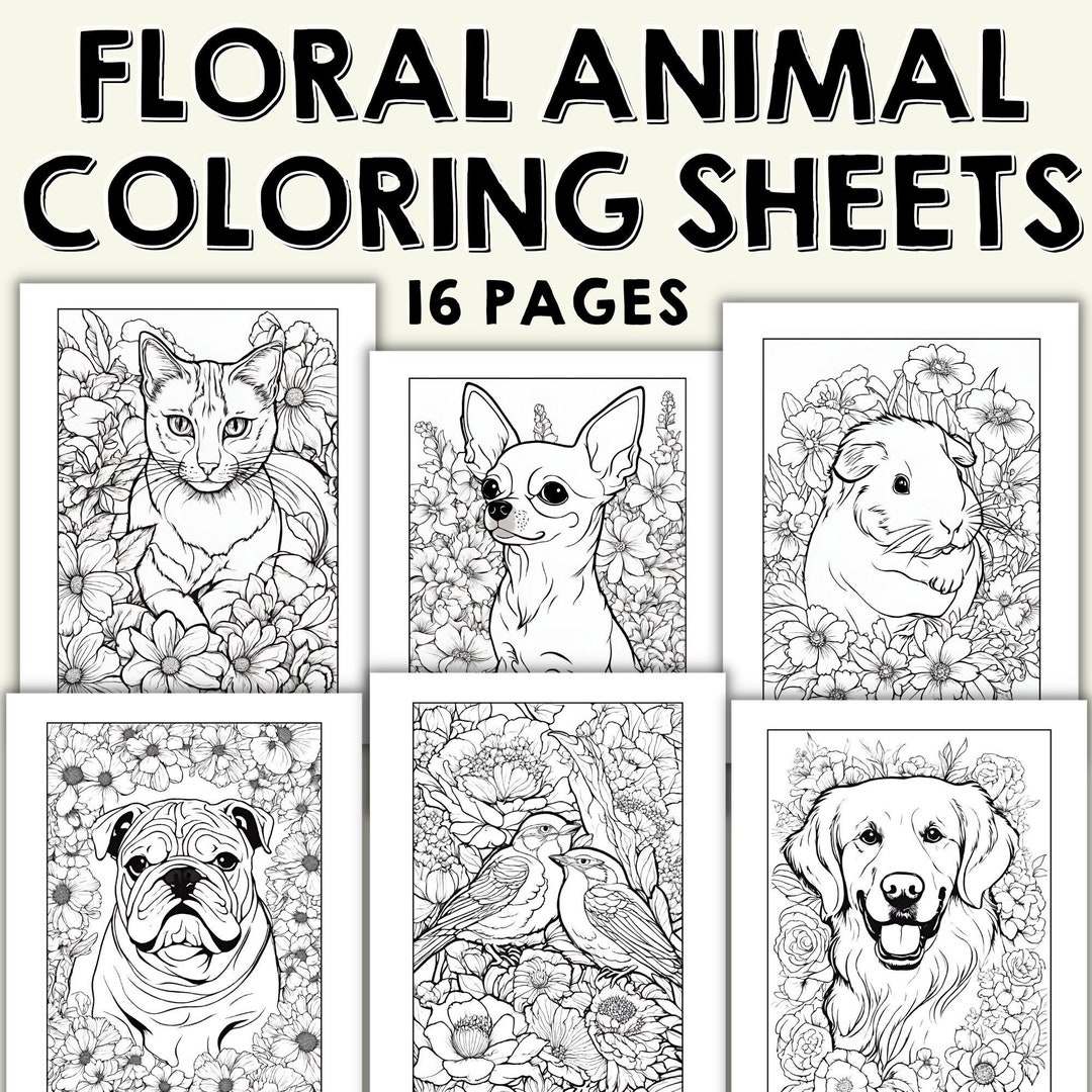 Animal Coloring Pages, Floral Coloring Pages, Animal Printables ...