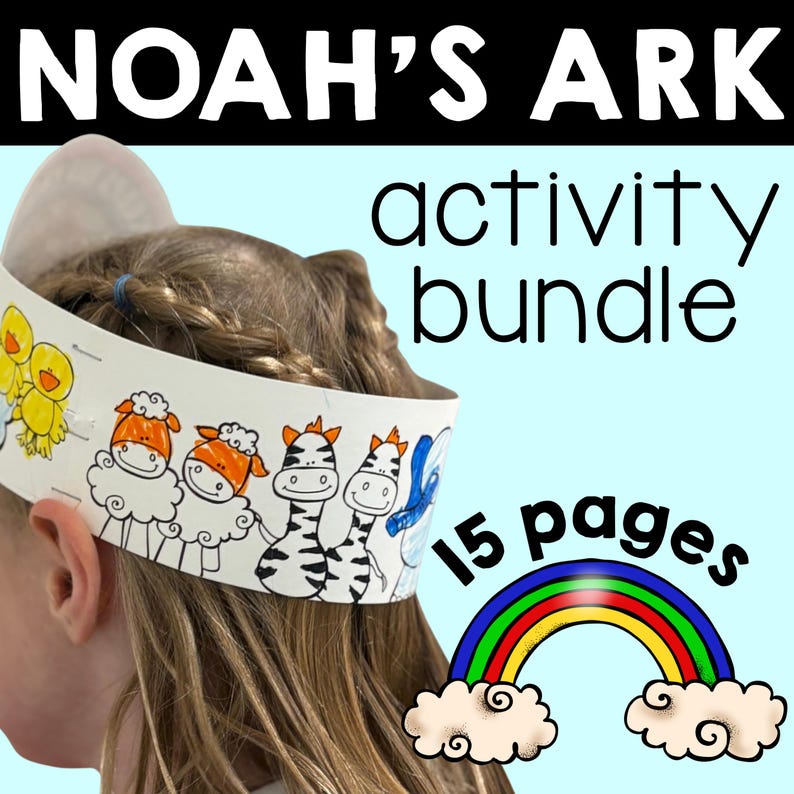 Noah’s Ark Bible Story Printables | Noah’s Ark Unit, Mini Book ...