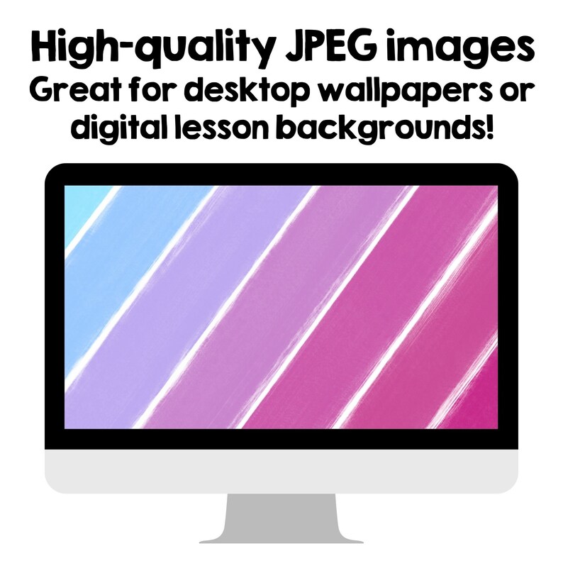 Pastel Desktop Wallpaper Diagonal Stripes Digital Paper Digital ...