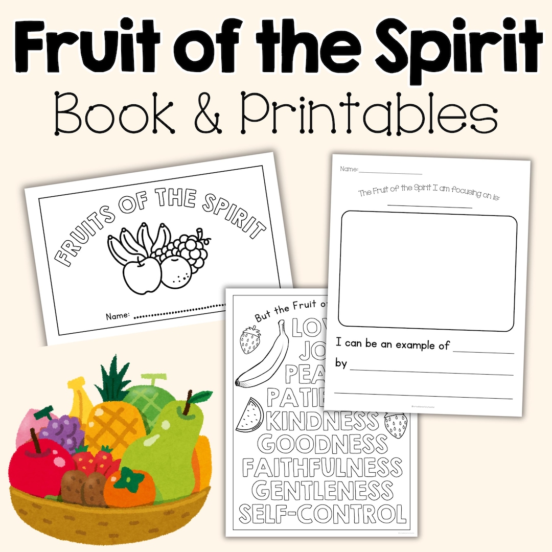 Fruits of the Spirit Activities Fruit of the Spirit Bible Verse Lesson ...