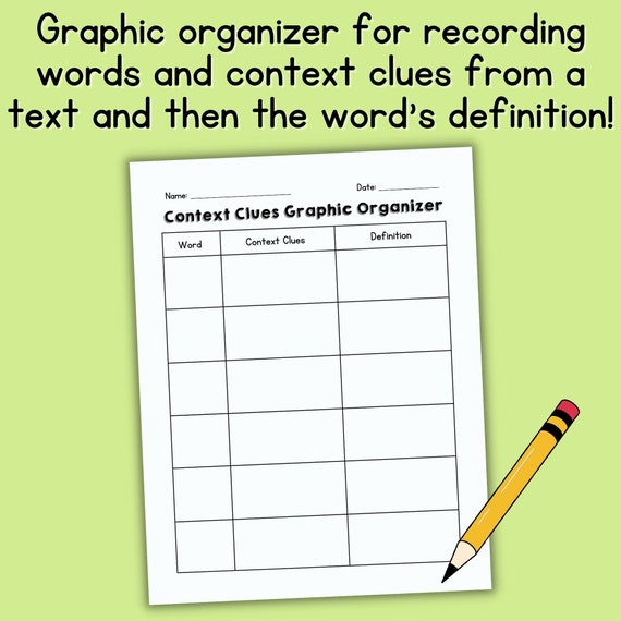 Context Clues Graphic Organizer Worksheets Using Graphic Organizers To