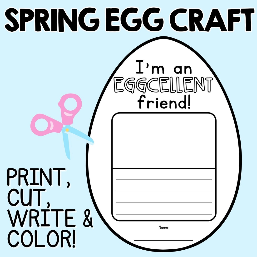 Easter Egg Friendship Craft, Spring Writing Activity (PDF) - Etsy