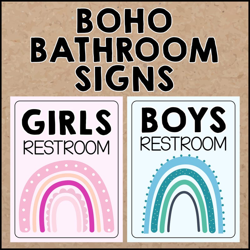 Boys and Girls Bathroom Signs - Etsy