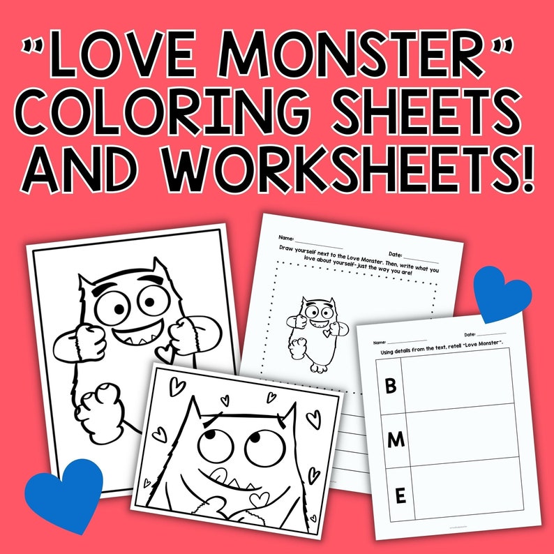 Reading Comprehension Lesson Read Aloud Love Monster Coloring Pages ...