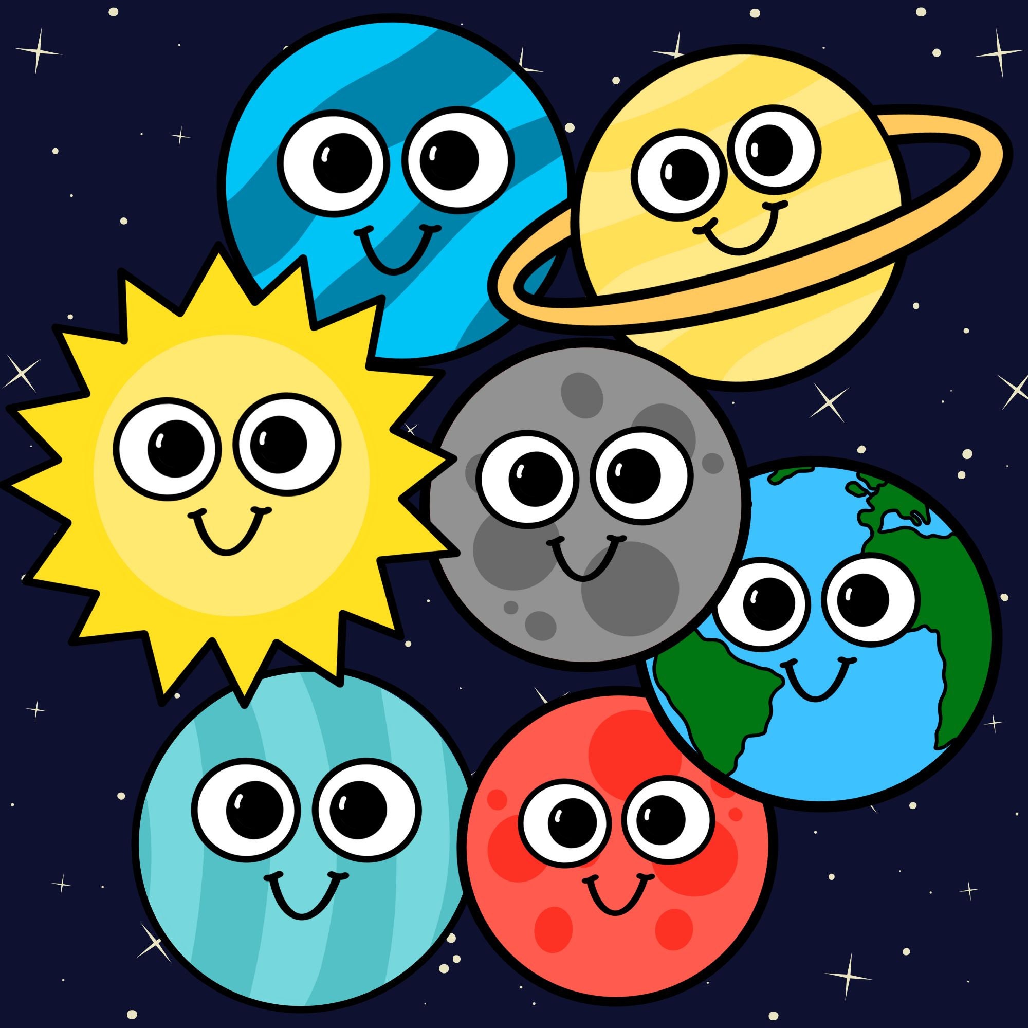 Outer Space Clip Art Science Planet Bulletin Board Clip Art Cute Outer ...