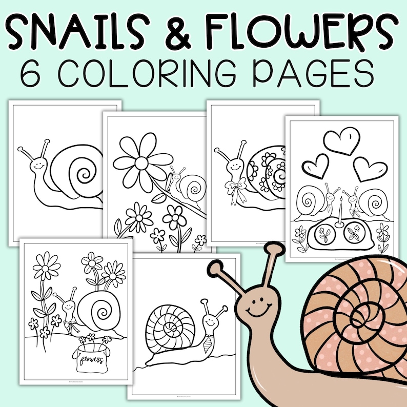 Snail Coloring Pages Spring Coloring Pages Printable Spring Activity ...