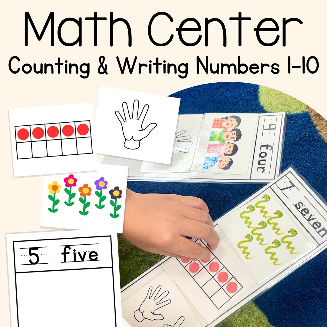 Counting Math Activity 1-10 – Printable Kindergarten Math Center ...