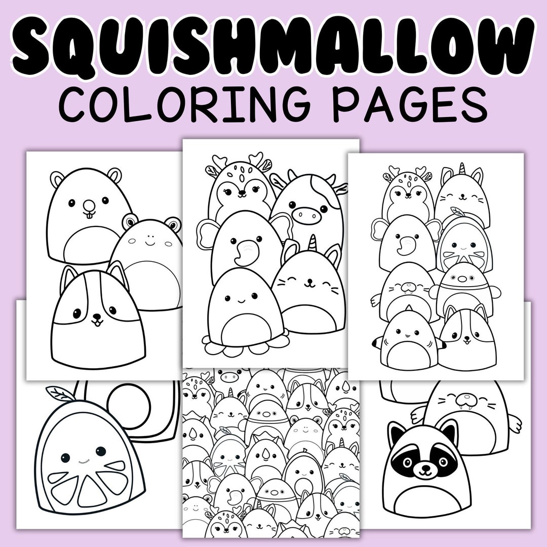 Squishmallow Coloring Pages Squishmallow Party Supplies Squishmallow ...
