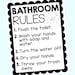 Bathroom Rules Posters – Classroom Restroom Decor (set of 6) (PDF ...