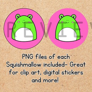Squishmallow Cupcake Toppers Cut-out Circles DIGITAL DOWNLOAD Clip Art ...