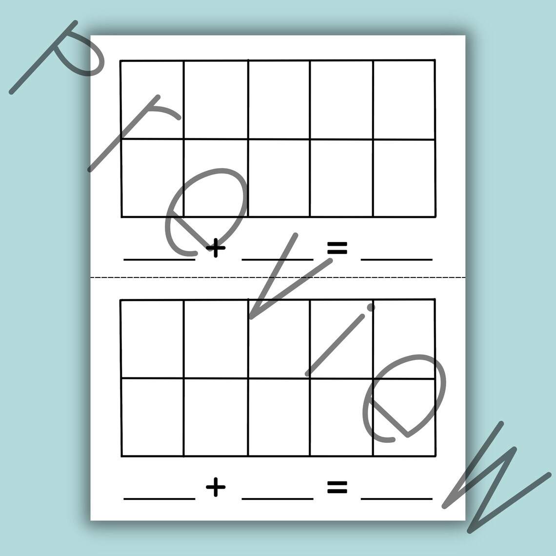 Ten Frames Worksheets Printable Ten Frame Mats Ten Frame Templates ...