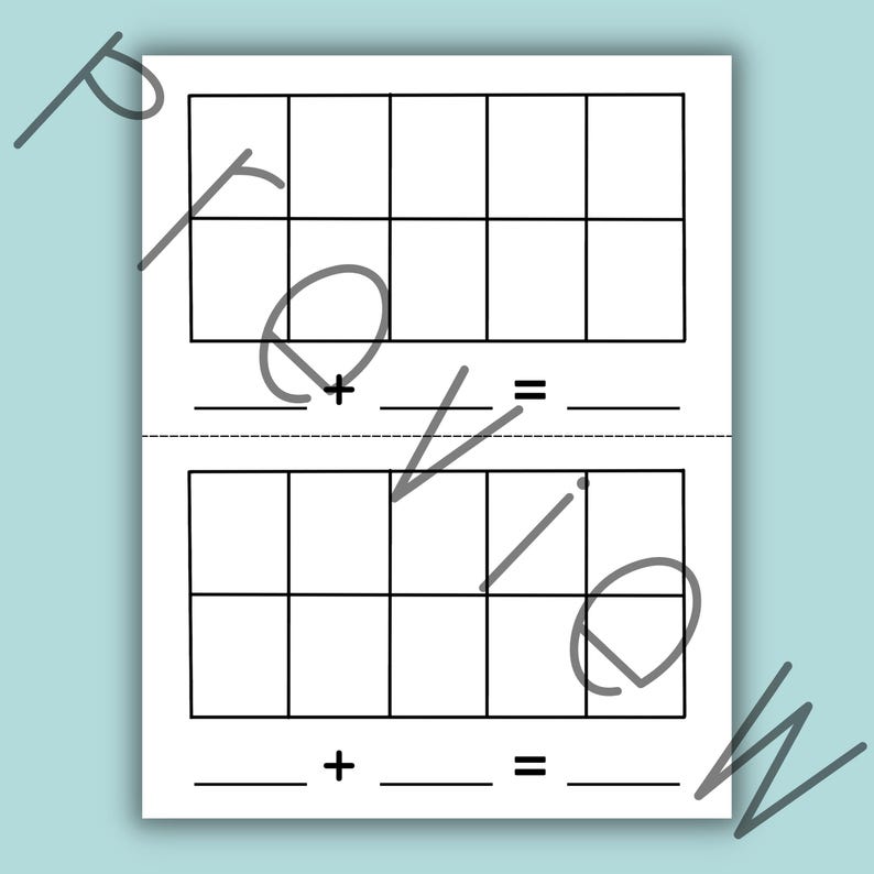 Ten Frames Worksheets Printable Ten Frame Mats Ten Frame Templates ...