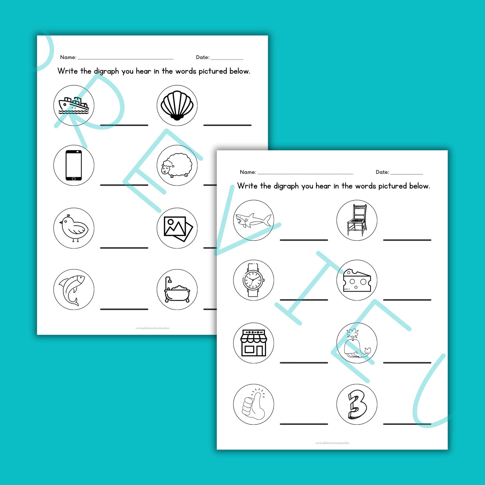 Digraph Worksheets Th Ch Sh Ph Wh Digraph Blends Activities Homeschool ...