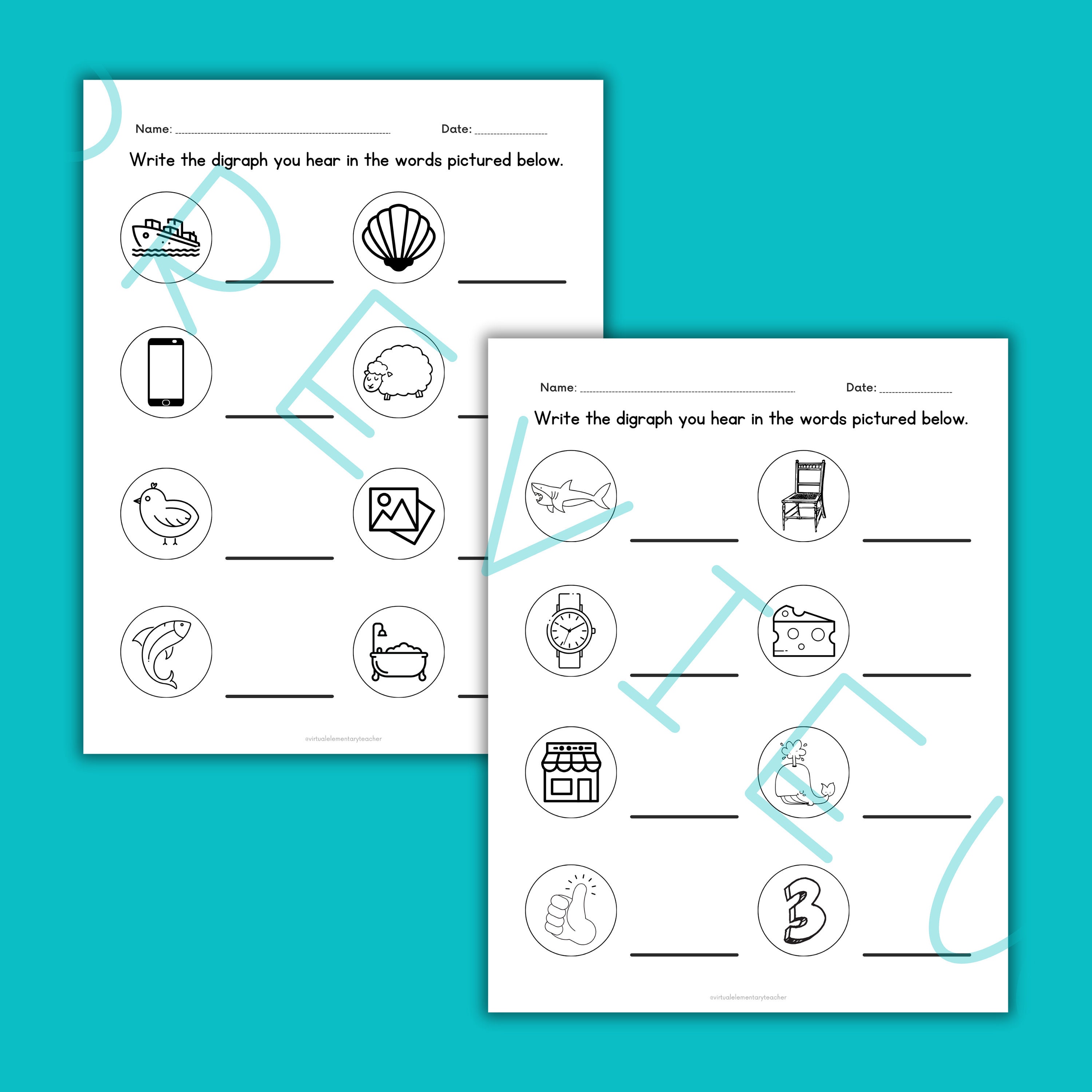 Digraph Worksheets Th Ch Sh Ph Wh Digraph Blends Activities Homeschool ...