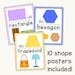 2D Shapes Rainbow Shape Posters Math Posters Homeschool Classroom Decor ...